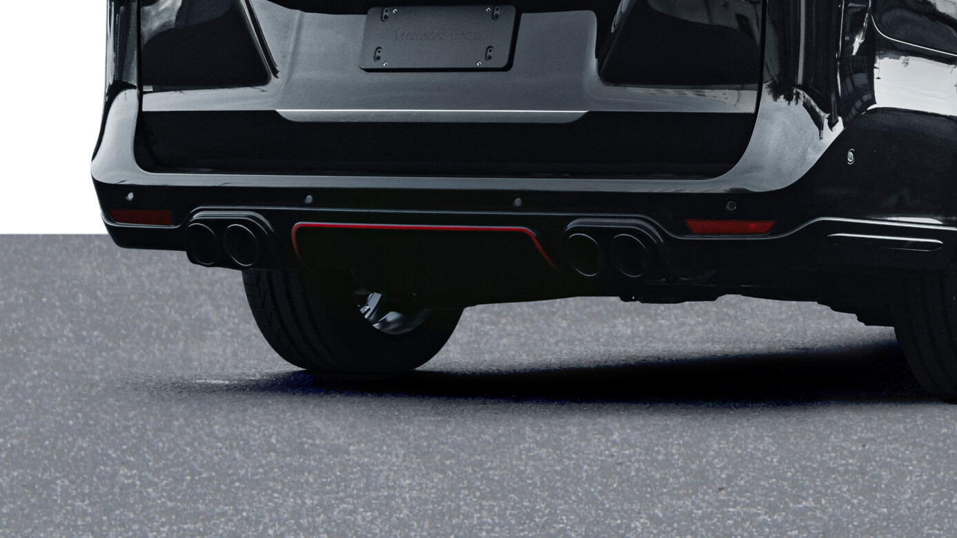 Signature rear insert sport Brabus for Mercedes V-class W 447 V 220 - V ...