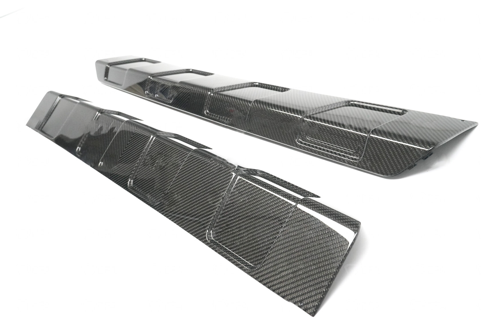 Inserts in the front and rear bumper Forged Carbon for Mercedes G-class W463A Buy with delivery ...