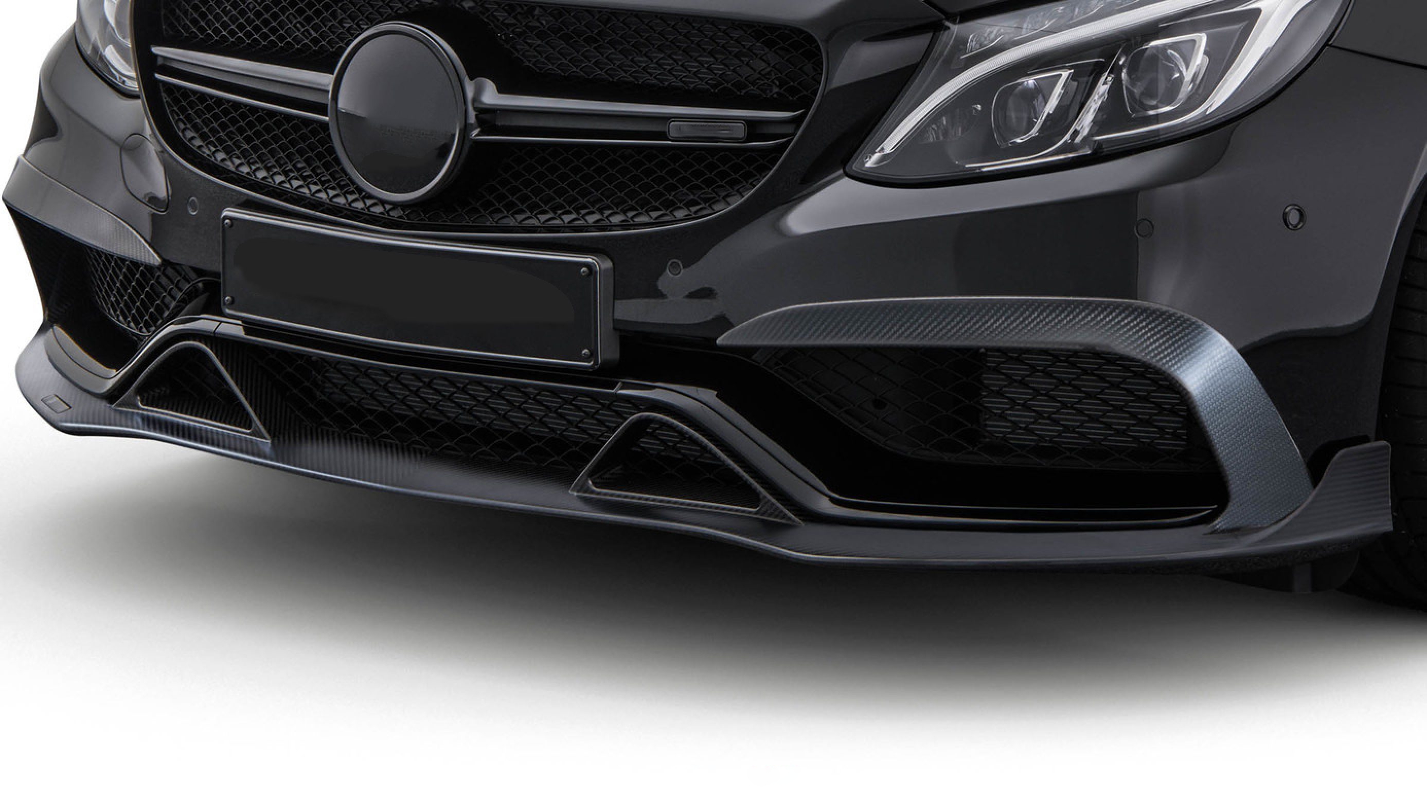 Front spoiler lip BS style Carbon for Mercedes C-class C 205 AMG C 63 ...