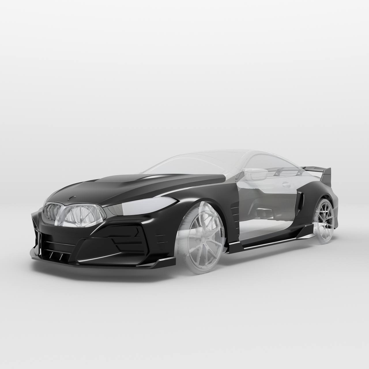 Wide-body kit (Front and Rear arches) for BMW M8 Coupe F91/F92/F93 GTR ...