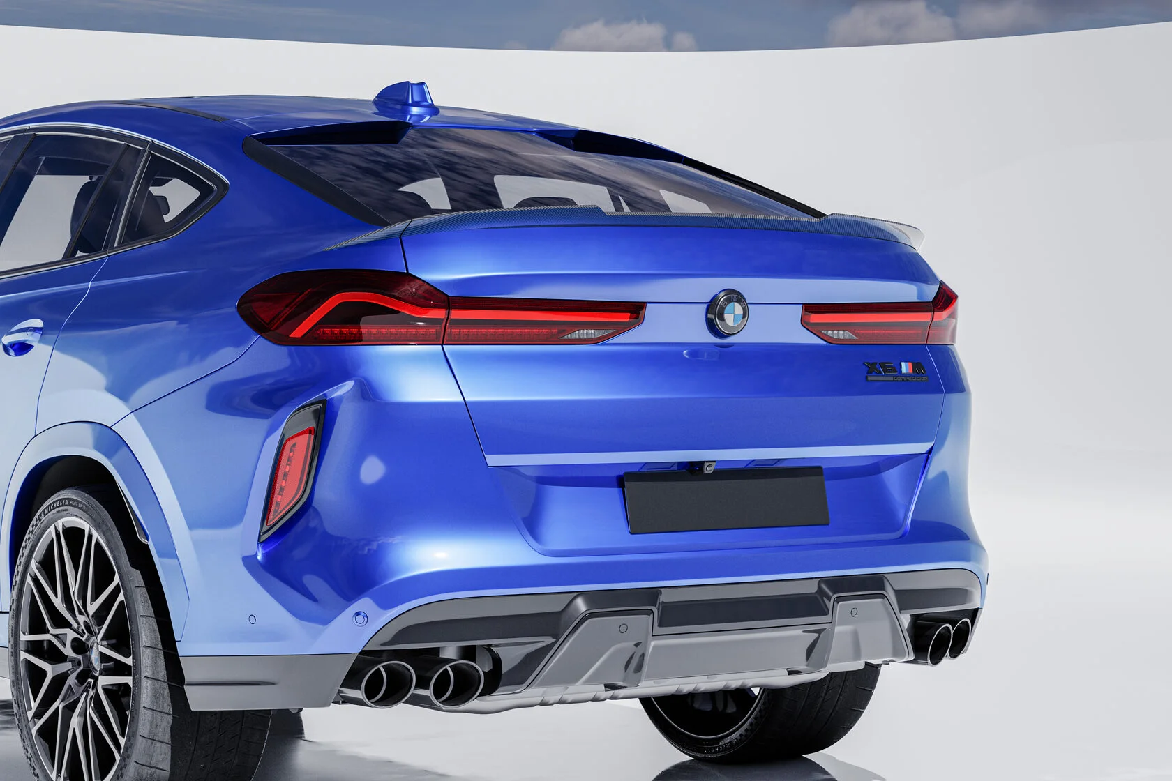 Trunk spoiler Megalodon ver 2 Carbon for BMW X6 M F96 LCI Buy with ...