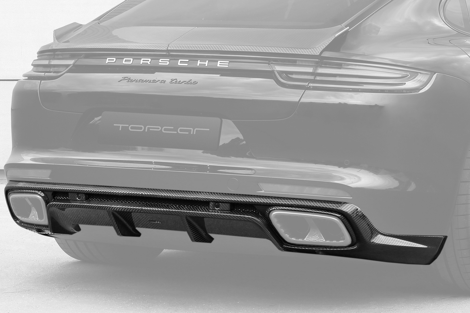 Diffuser of the rear bumper visible carbon fiber Topcar Design for ...