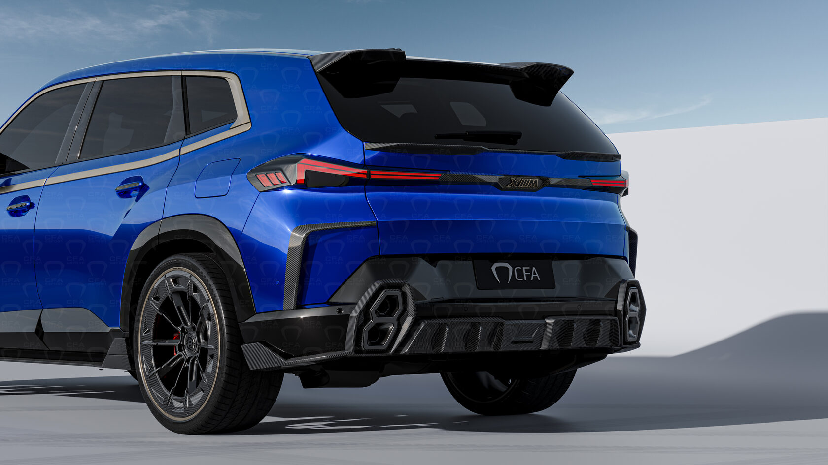 Rear bumper diffuser Rhino Carbon for BMW XM G09 Buy with delivery ...